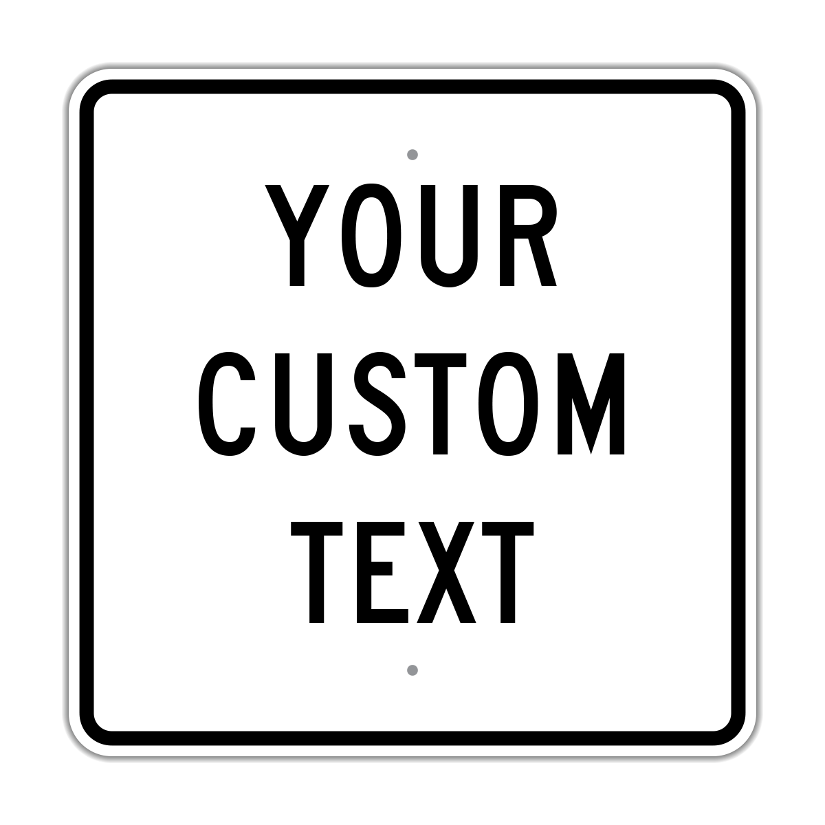 24" Square Custom Sign - Hall Signs