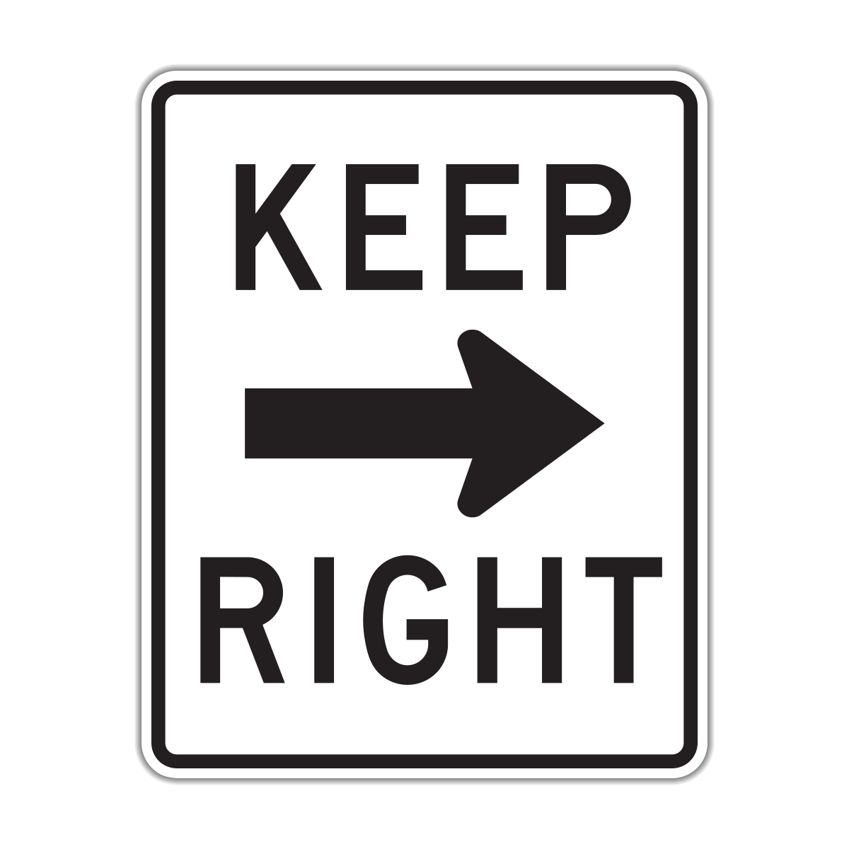 R4-7 Keep Right - Hall Signs