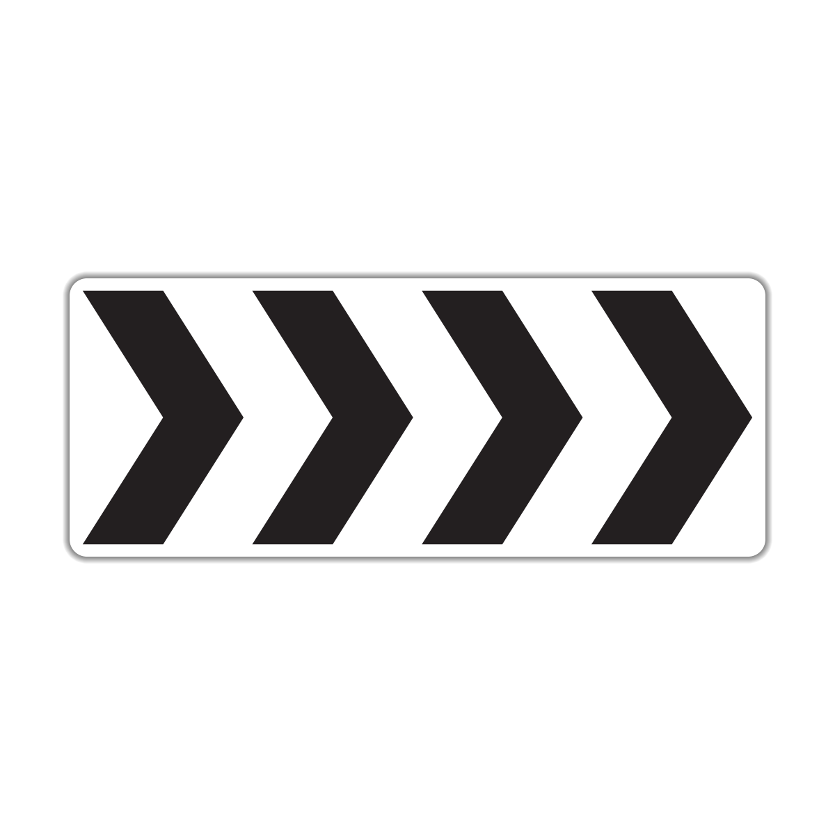 R6-4b Roundabout Directional (4 chevrons) - Hall Signs