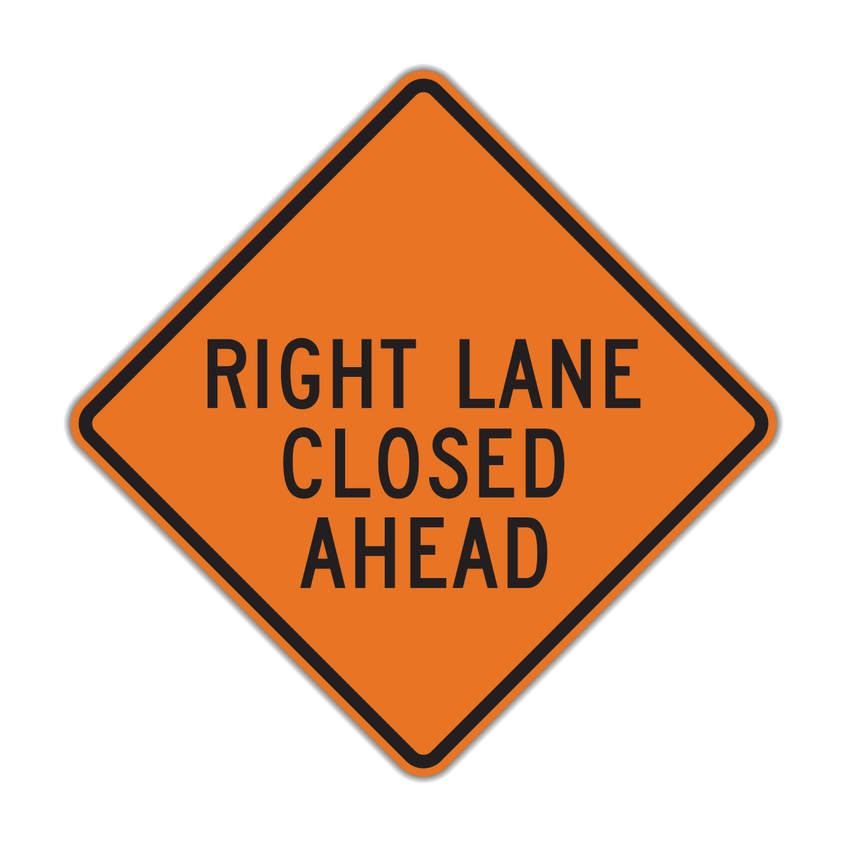 W20-5 Lane Closed Ahead - Hall Signs