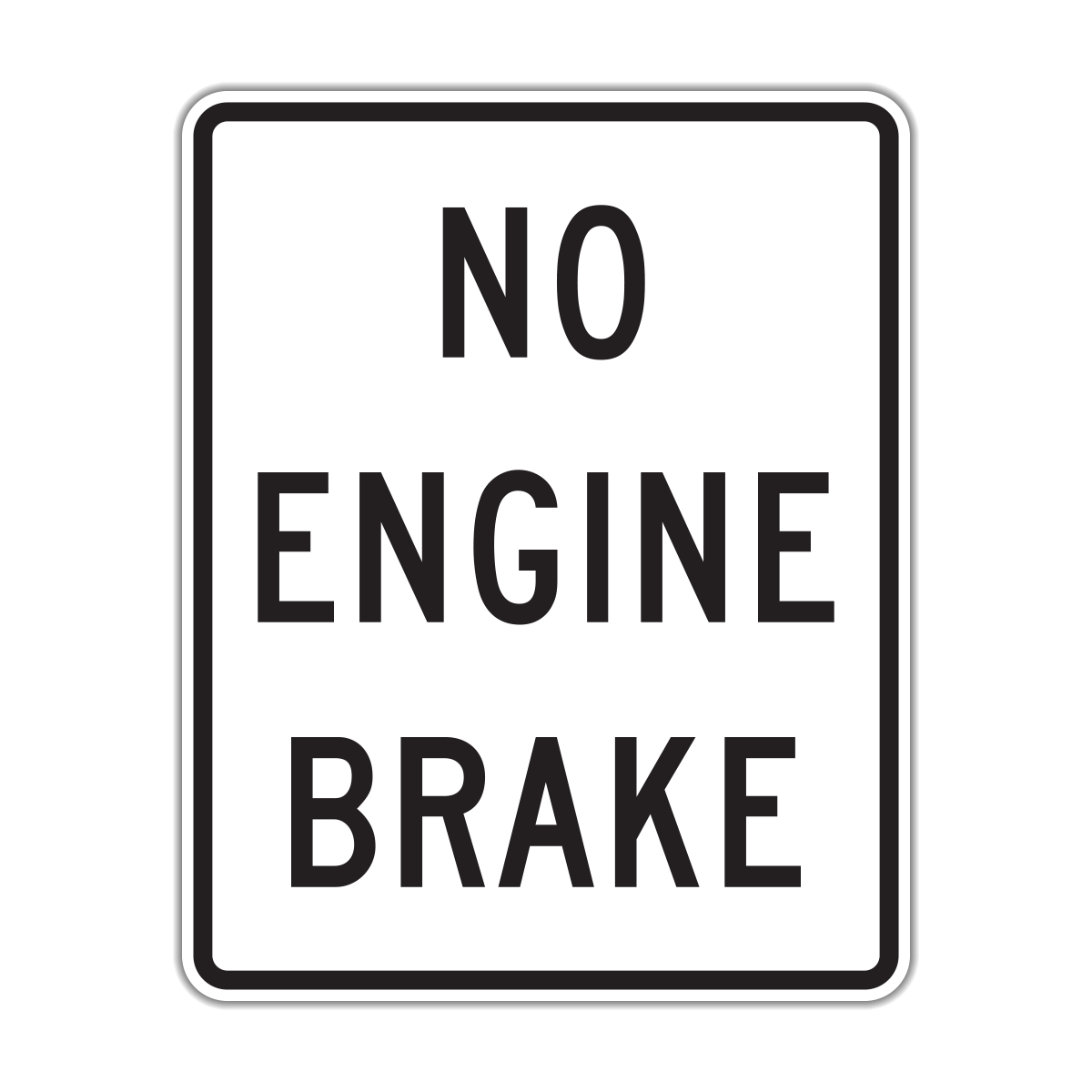 R20-H1 No Engine Brake - Hall Signs
