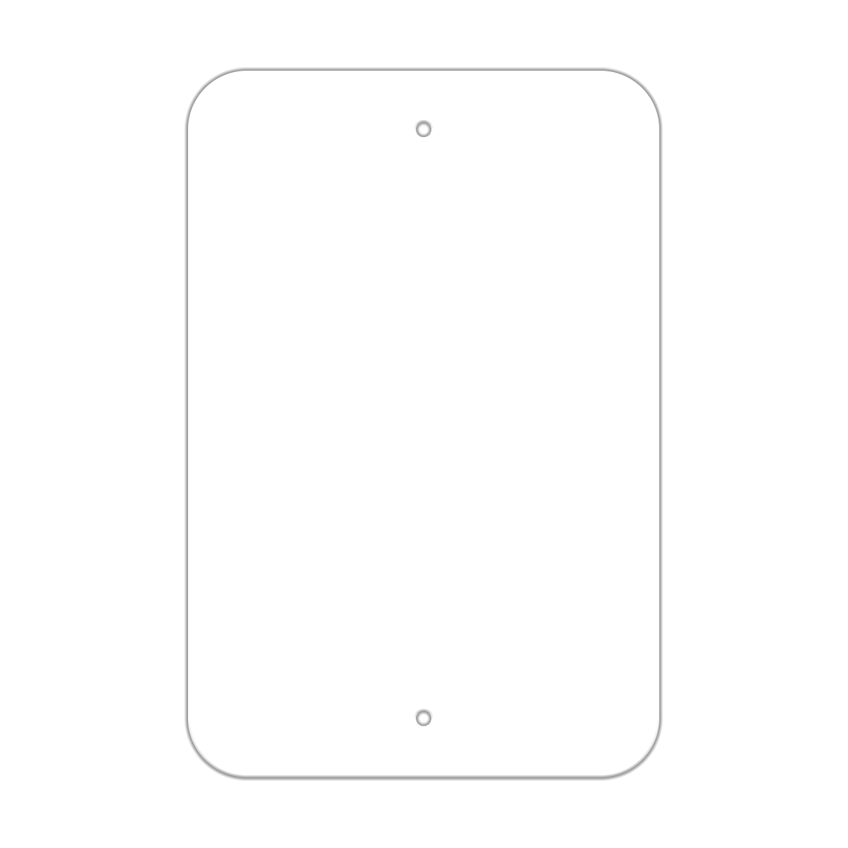 12" x 18" Painted Aluminum Sign Blank - Hall Signs