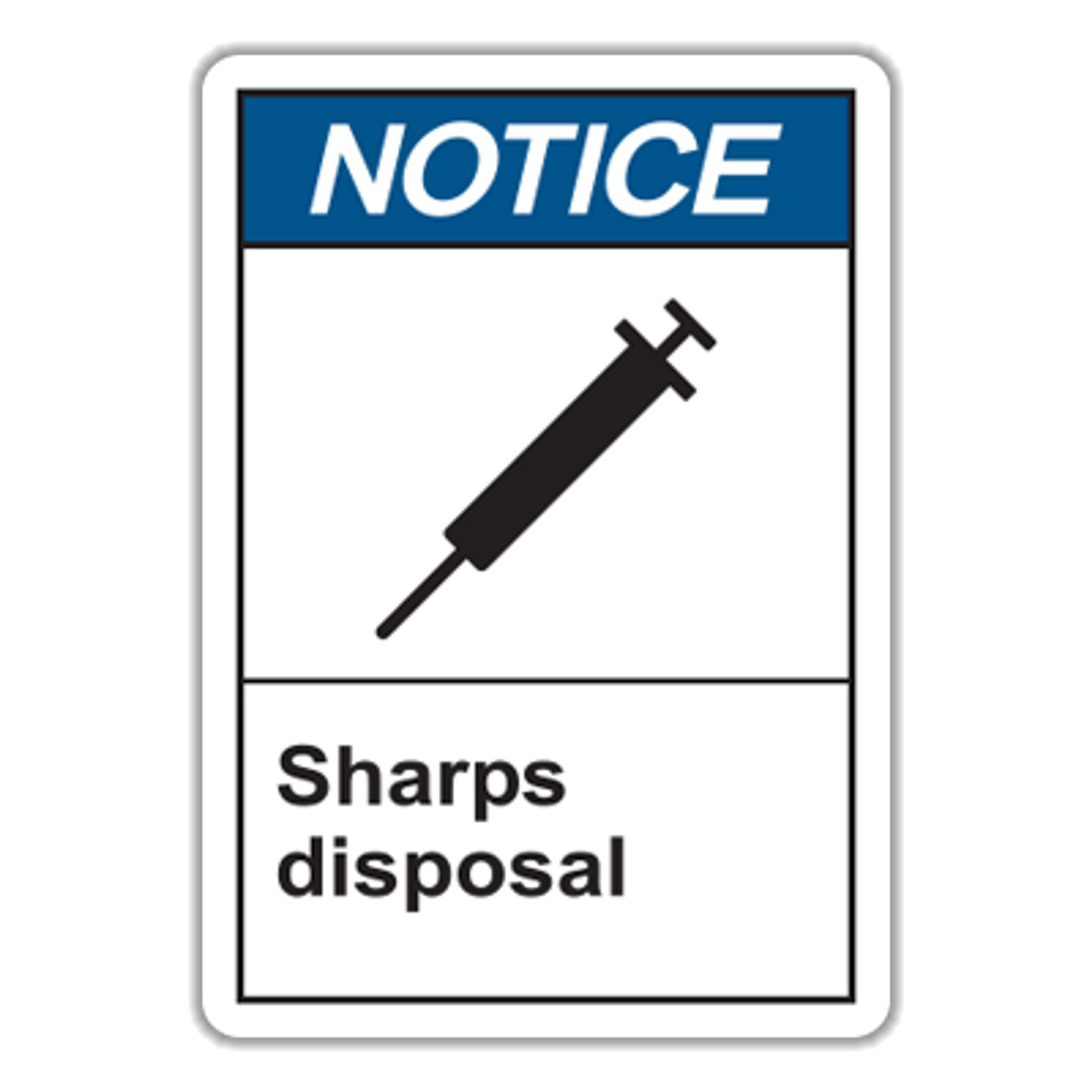 N13 Notice Sharps Disposal Hall Signs n13-notice-sharps-disposal-hall-signs