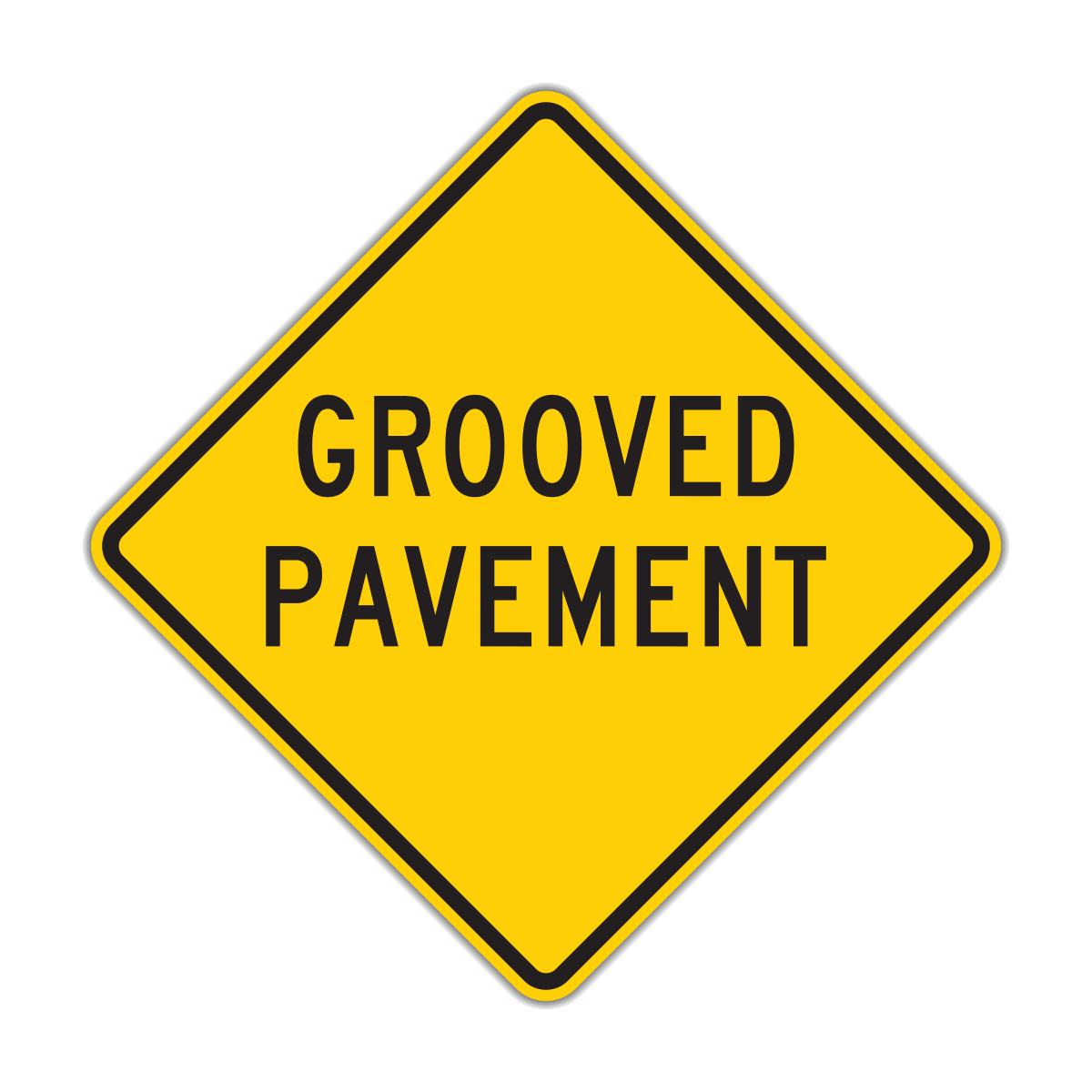W8-15 Grooved Pavement - Hall Signs