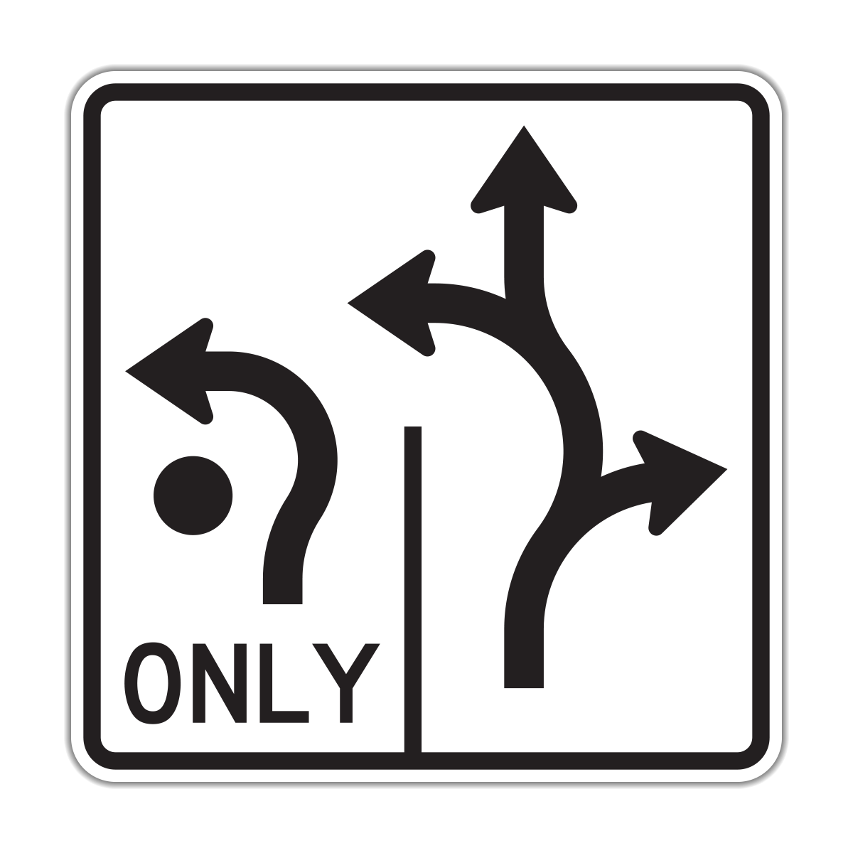 R3-8 Advance Intersection 2-Lane Control | store.hallsigns.com