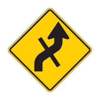 W1-4 Reverse Curve - Hall Signs