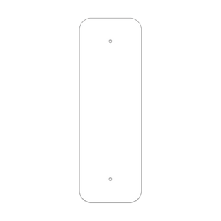 24" x 8" Painted Aluminum Sign Blank - Hall Signs