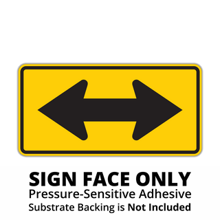 W1-7 2-Direction Large Arrow Sign Face - Hall Signs