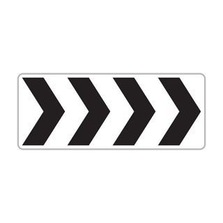 R6-4b Roundabout Directional (4 chevrons) - Hall Signs