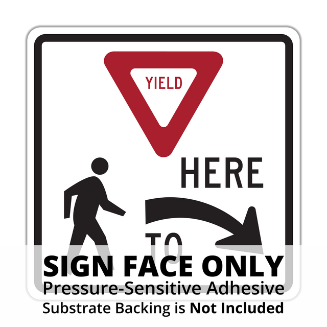 18" R1-5 Yield Here to Pedestrians | store.hallsigns.com