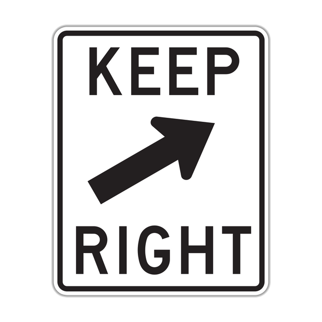 R4-7 Keep Right - Hall Signs