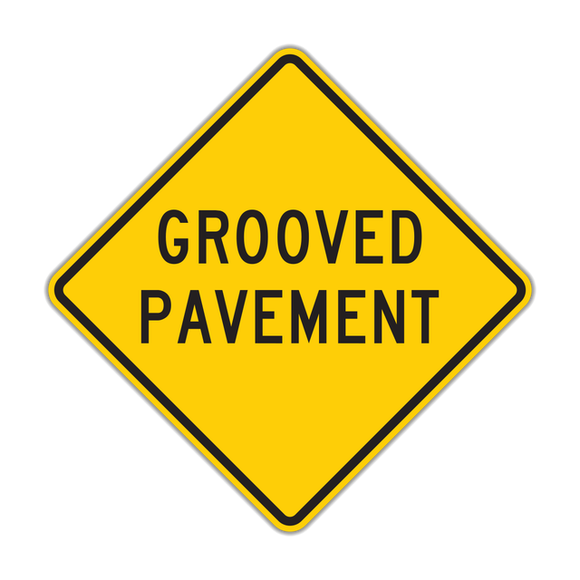 W8-15 Grooved Pavement - Hall Signs
