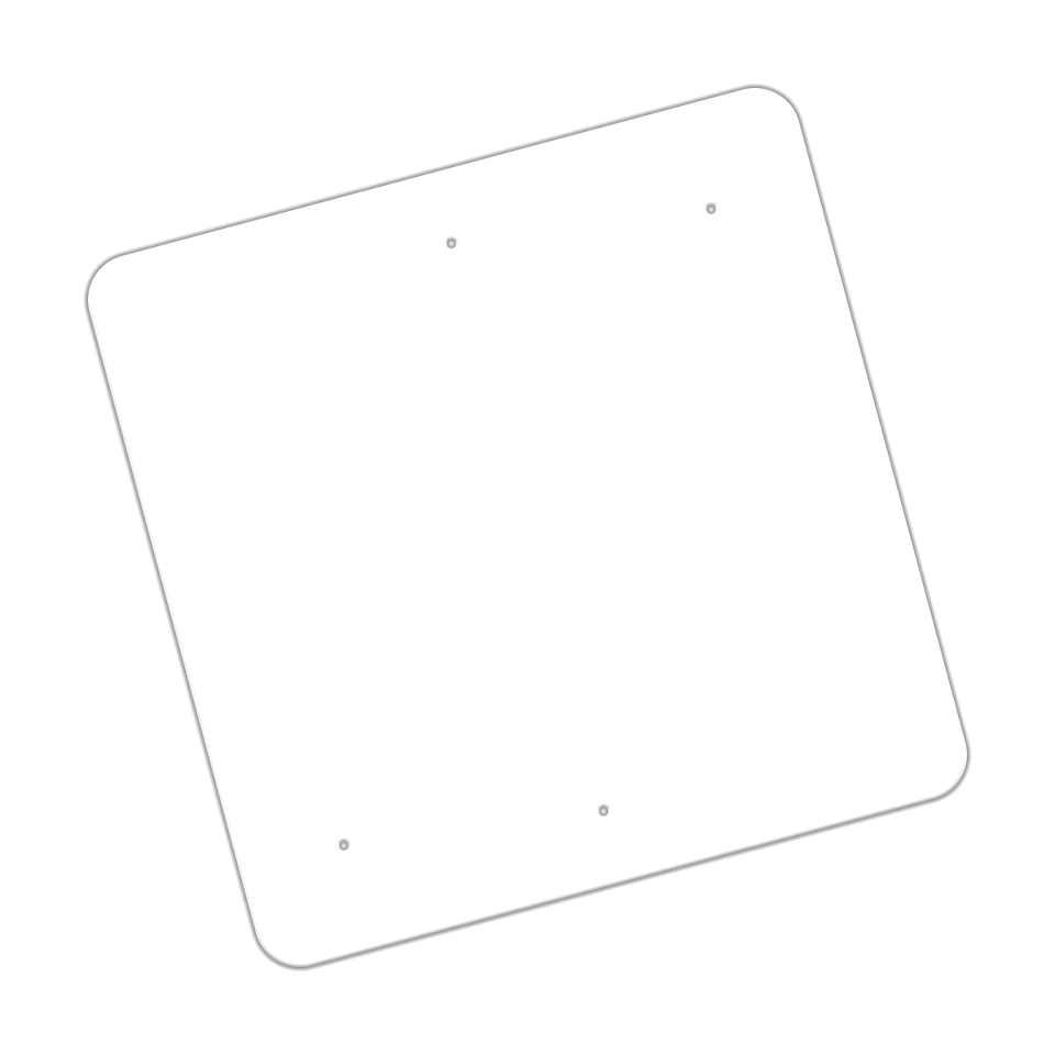 30" x 30" Universal Punch Non-Reflective Sign Blank - Hall Signs