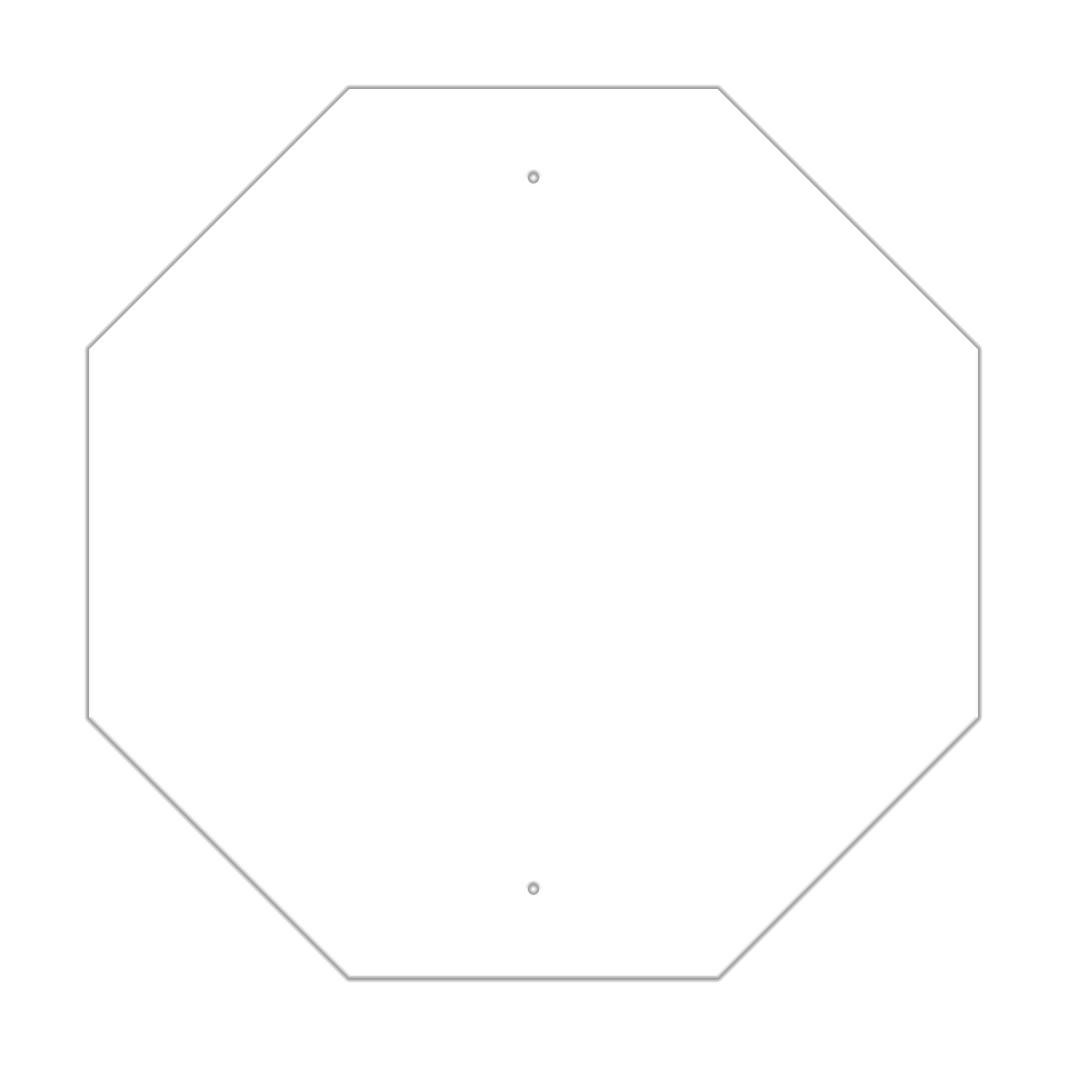 30" Octagon Painted Aluminum Sign Blank - Hall Signs