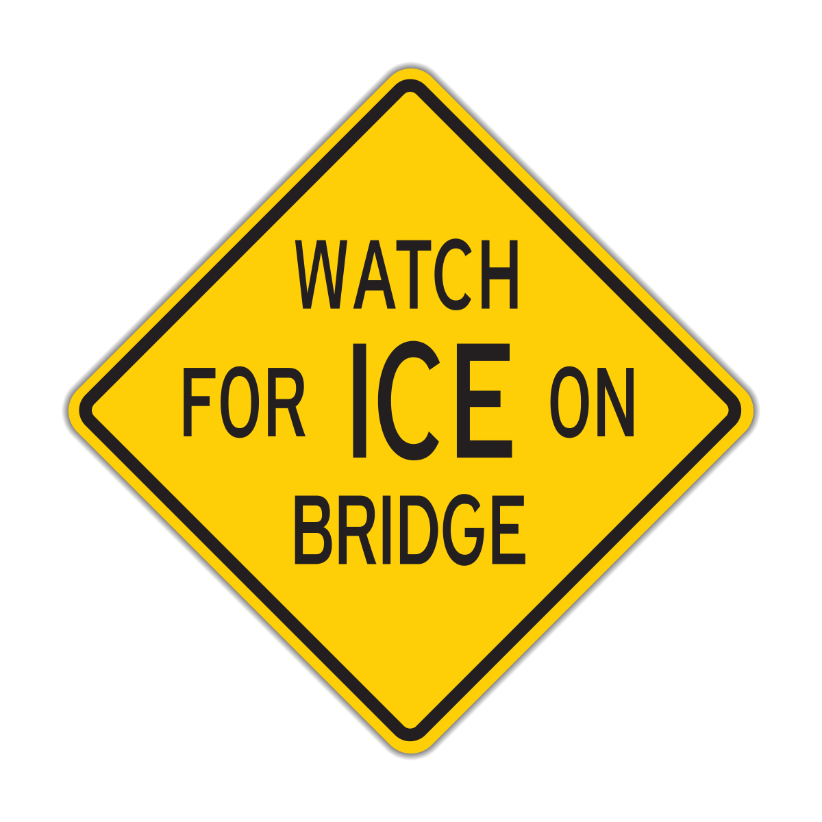 HW16-6 Watch for Ice on Bridge - Hall Signs