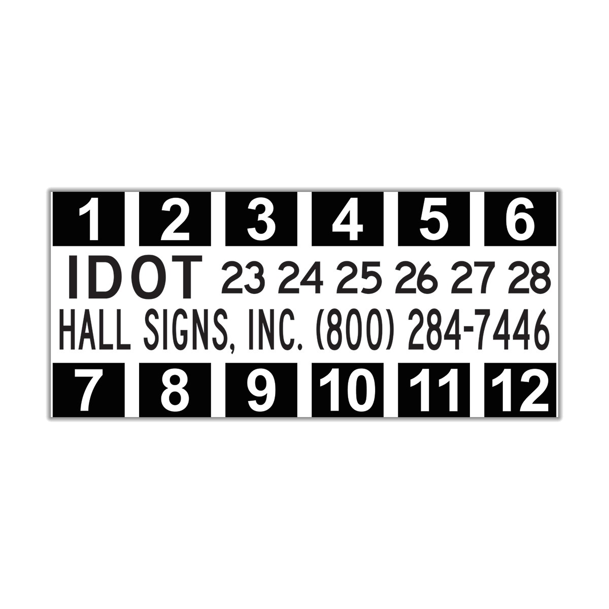 Date Sticker Style H - 4.5" x 2" - Hall Signs