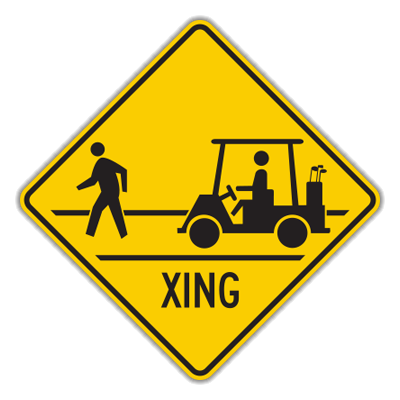 HW11-11 Golf Cart Crossing - Hall Signs