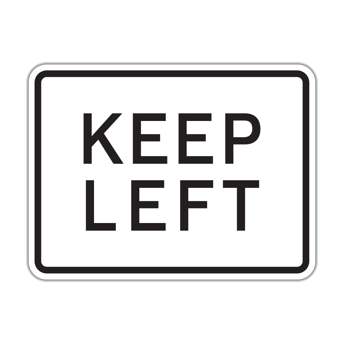 HR4-8P Keep Left - Hall Signs