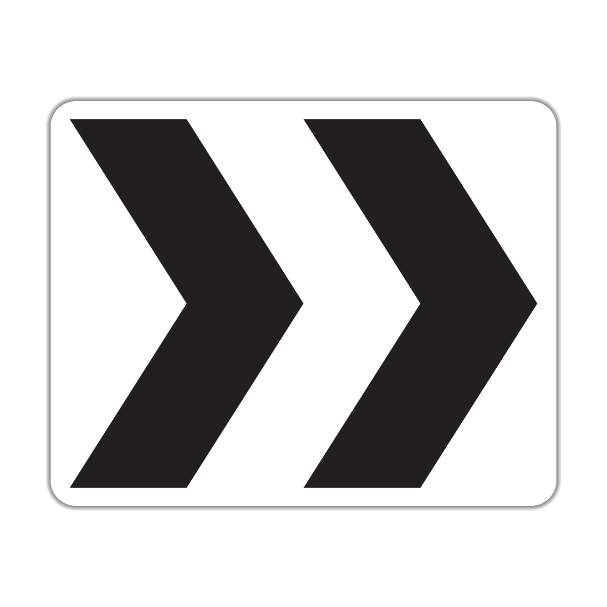 R6-4 Roundabout Directional (2 chevrons) - Hall Signs