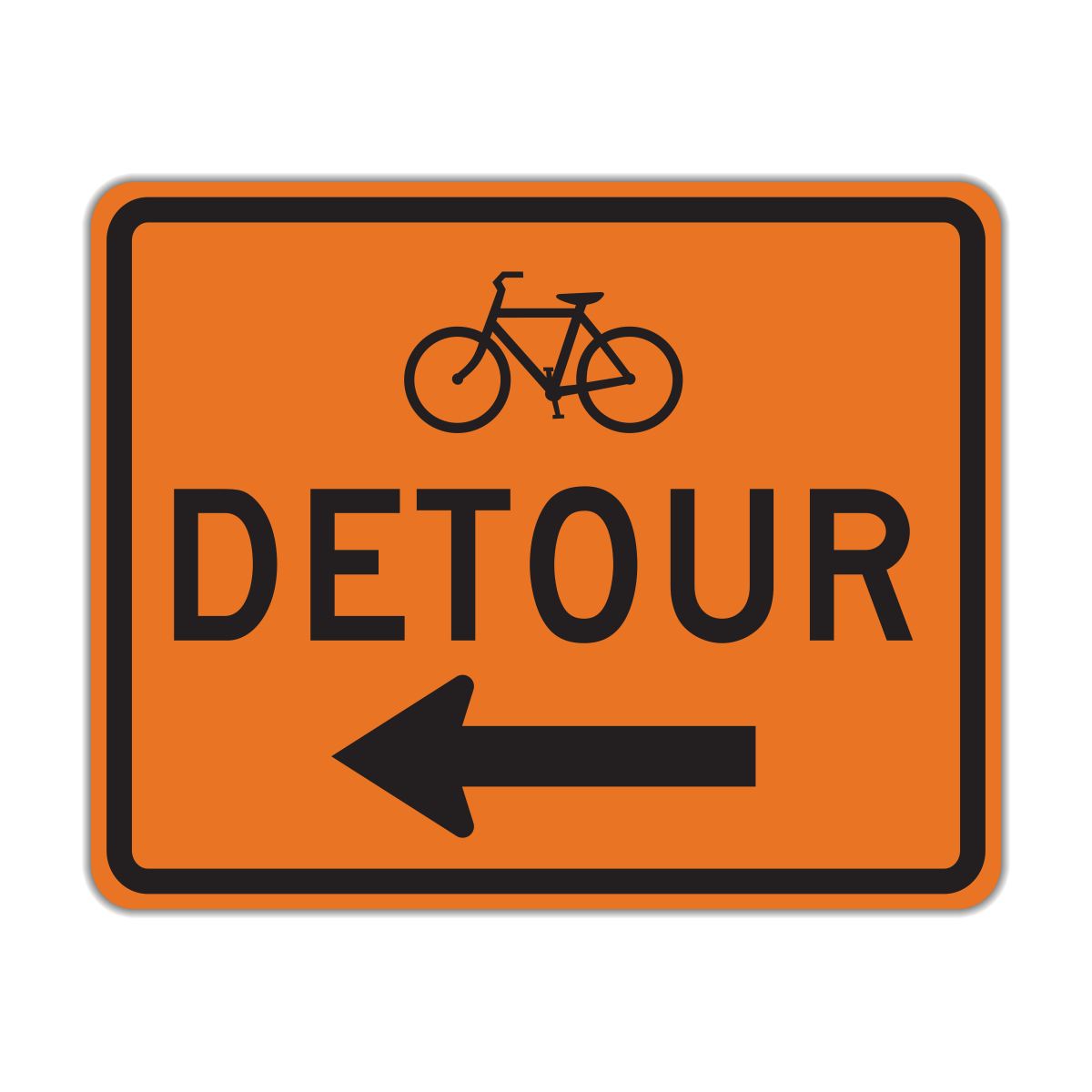 M4-9c Bike Detour - Hall Signs