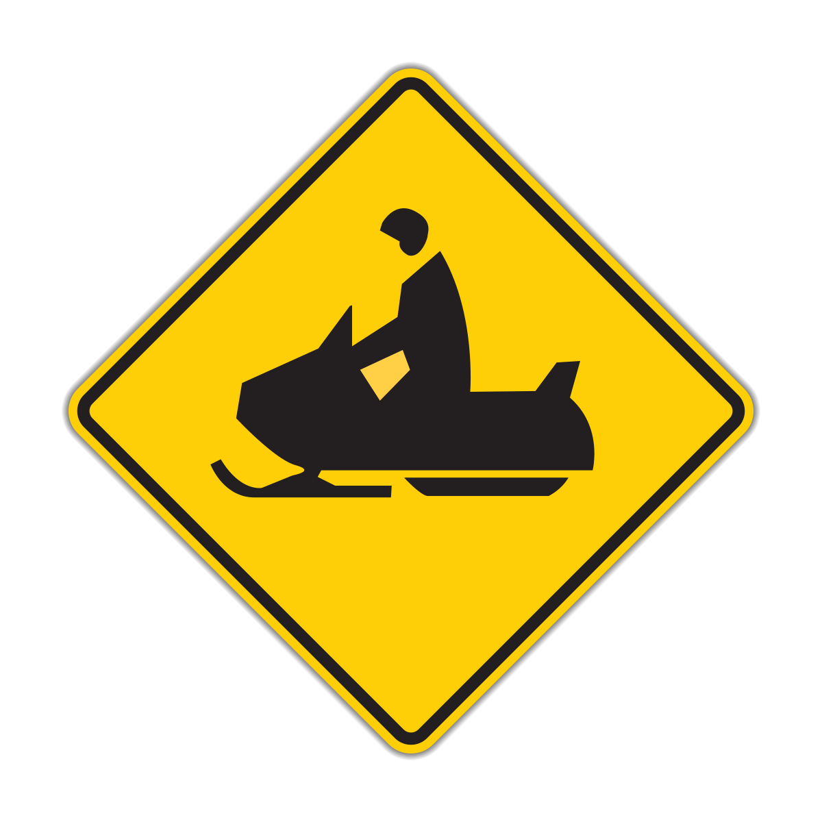Snowmobile Crossing Sign