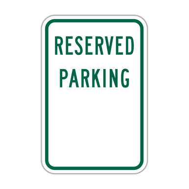 RPB Reserved Parking _____ - Hall Signs