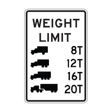 R12-5C Weight Limit (with symbols) - Hall Signs