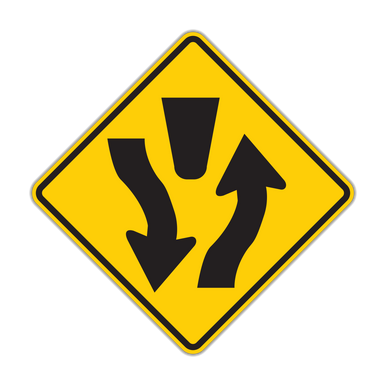 W6-1 Divided Highway - Hall Signs