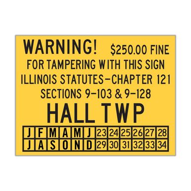 Date Sticker Style E - 4" x 3" - Hall Signs