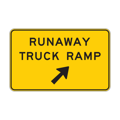 W7-4b Runaway Truck Ramp (with arrow) - Hall Signs