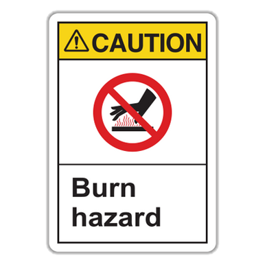 C1 Caution - Burn Hazard - Hall Signs