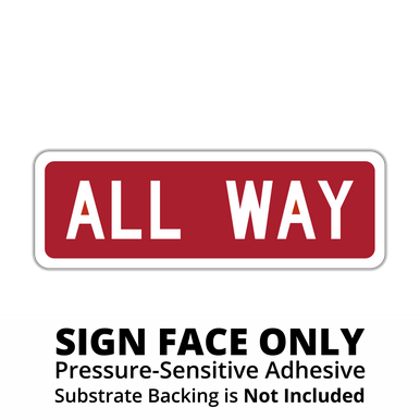 18" x 6" R1-3P All Way | store.hallsigns.com