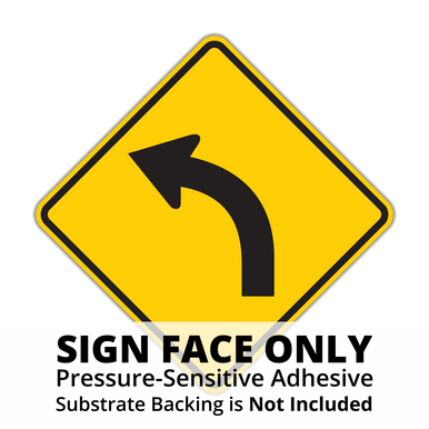 W1-2 Curve Sign Face - Hall Signs