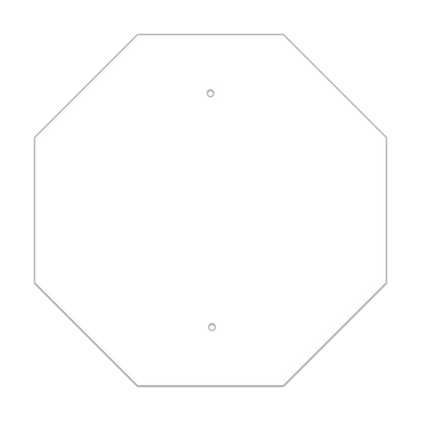 18" Octagon Painted Aluminum Sign Blank - Hall Signs