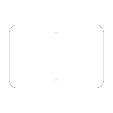 18" x 12" Painted Aluminum Sign Blank - Hall Signs