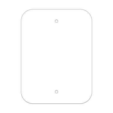 9" x 12" Painted Aluminum Sign Blank - Hall Signs