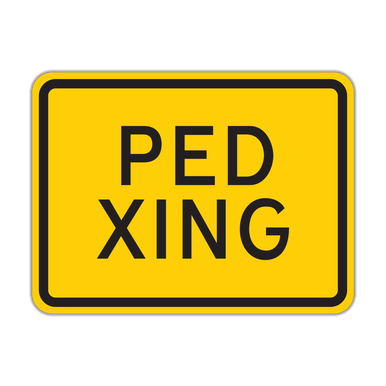 HW11-2P Pedestrian Crossing - Hall Signs