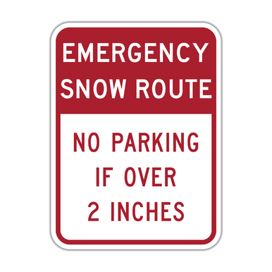 R7-203 Emergency Snow Route - Hall Signs
