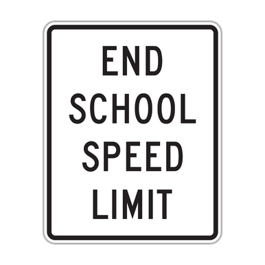 S5-3 End School Speed Limit - Hall Signs