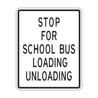 HR5-13 Stop for School Bus Loading Unloading - Hall Signs