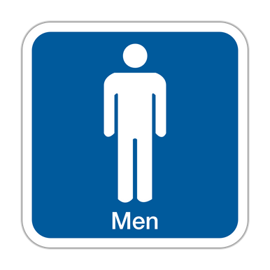 A Men's Restroom - Hall Signs
