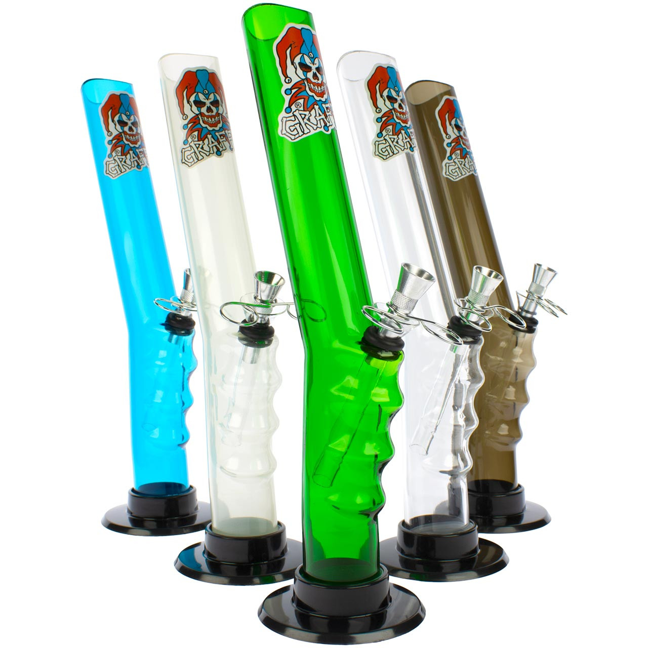 American Made Ceramic Bong with Grip and Tray | Waterbeds 'n' Stuff