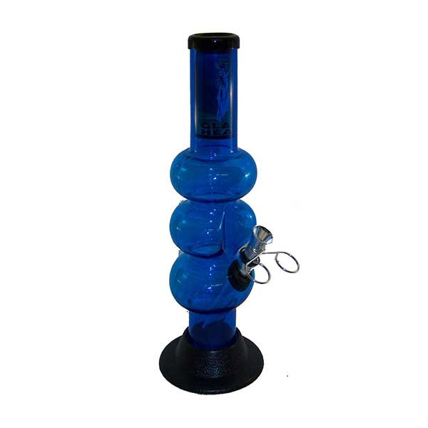JM Enterprises 14" Angled Bubble Acrylic Bong with Finger Grip ...