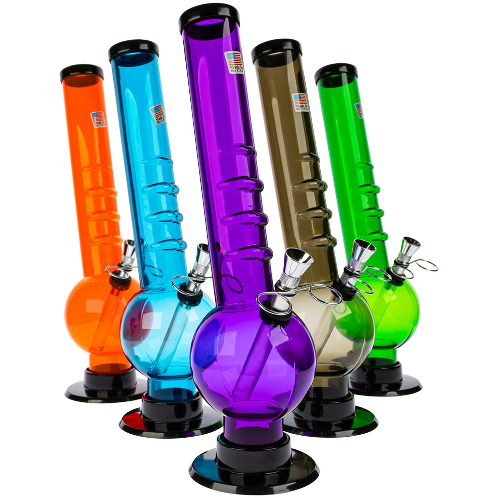 JM Enterprises 12" Skinny Straight Acrylic Bong | Waterbeds 'n' Stuff