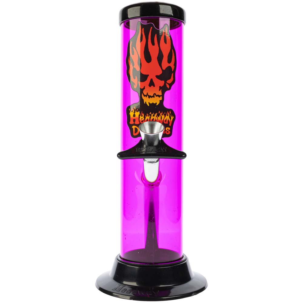 Headway 10" Straight Acrylic Bong with Pull Slide, Assorted Colors ...