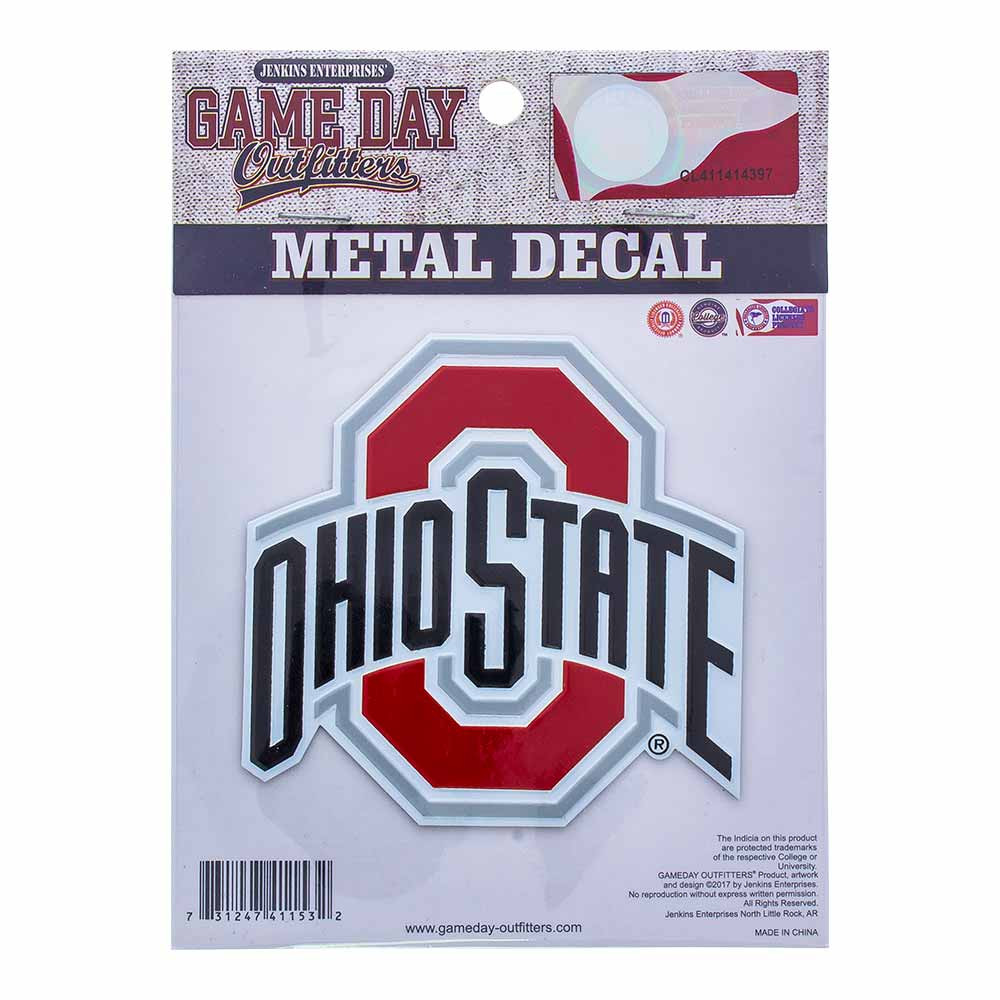 Ohio State Metal Decal | Ohio State Buckeyes Metal Sticker