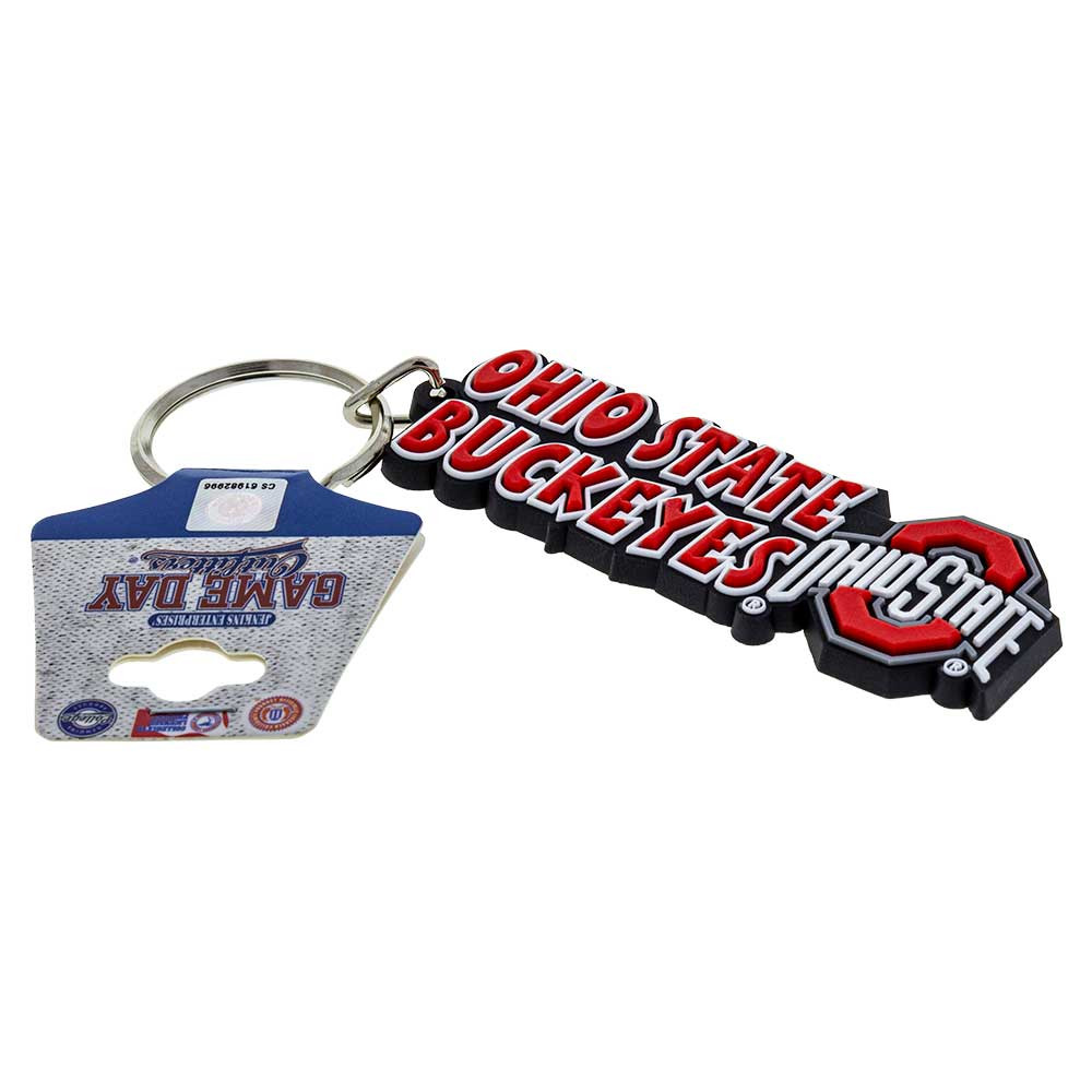 Ohio State Buckeyes Festive Keychain - Waterbeds 'n' Stuff
