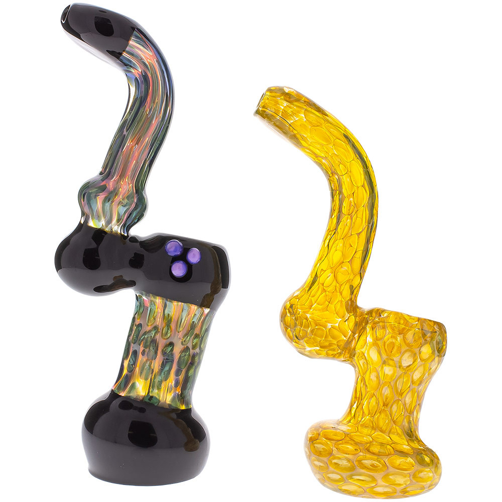 Glow in the Dark Glass Sherlock Pipe | Mini Bubbler