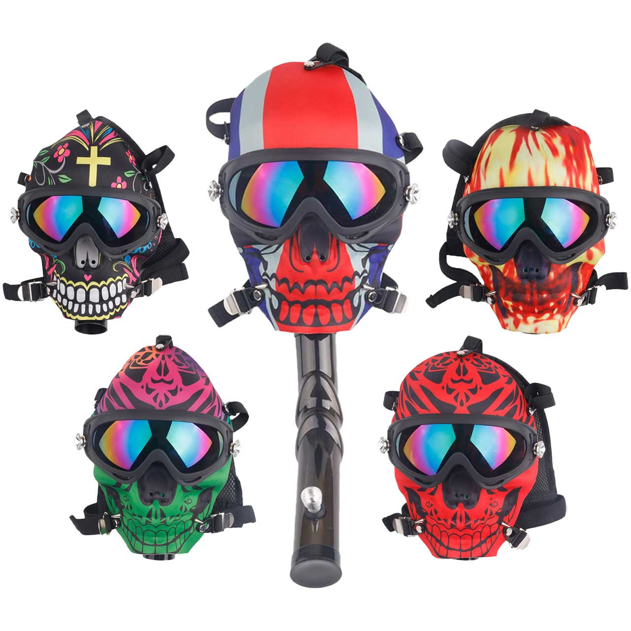 Predator Gas Mask Bong | Acrylic Skull Waterpipe