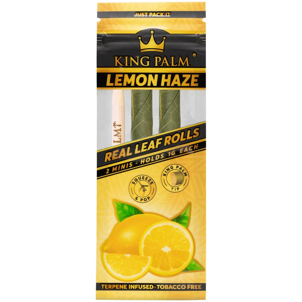 King Palm Lemon Haze Flavored Filter Tip 2 Pack Waterbeds N Stuff